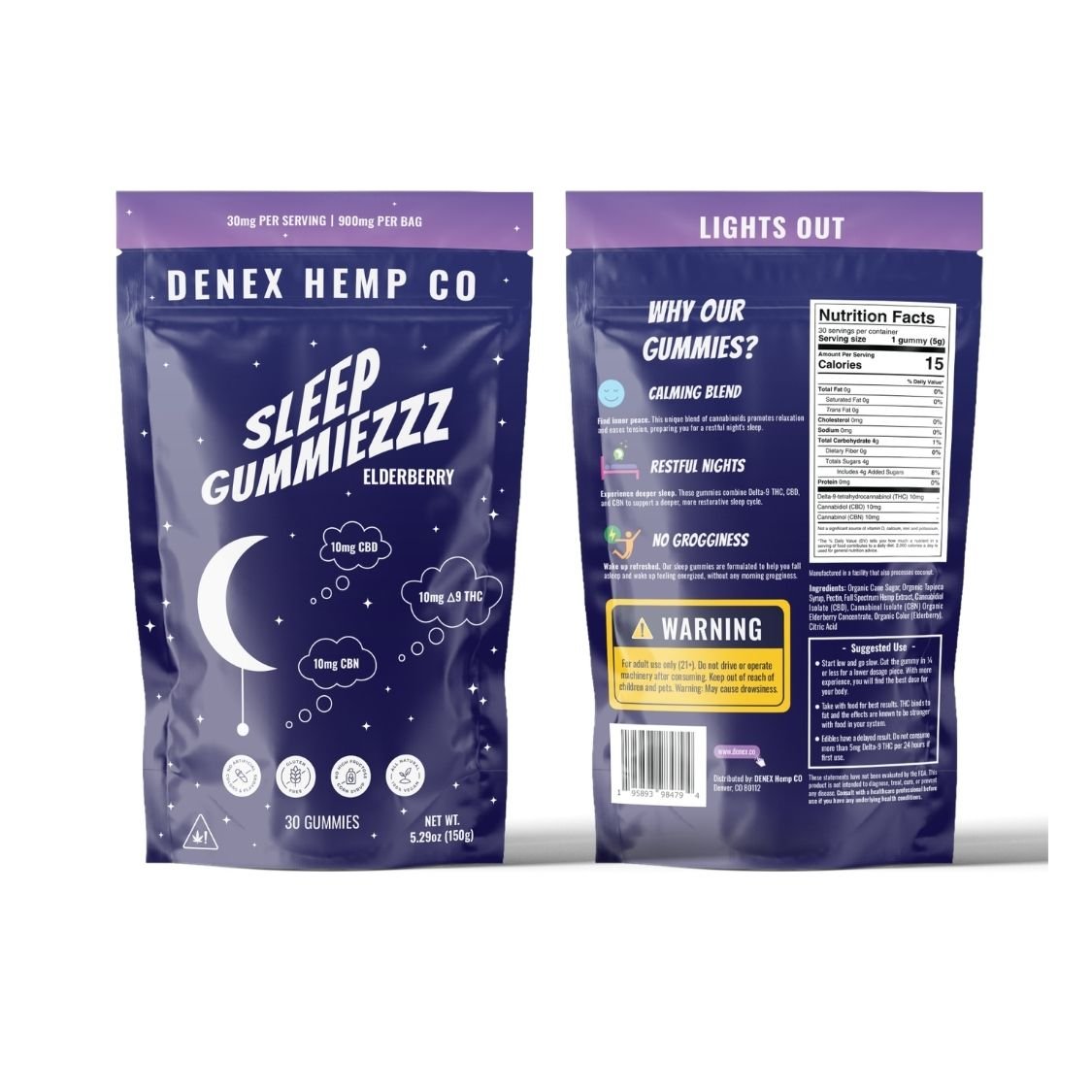 DELTA-9 THC Sleep Gummies - DENEX Hemp Co.